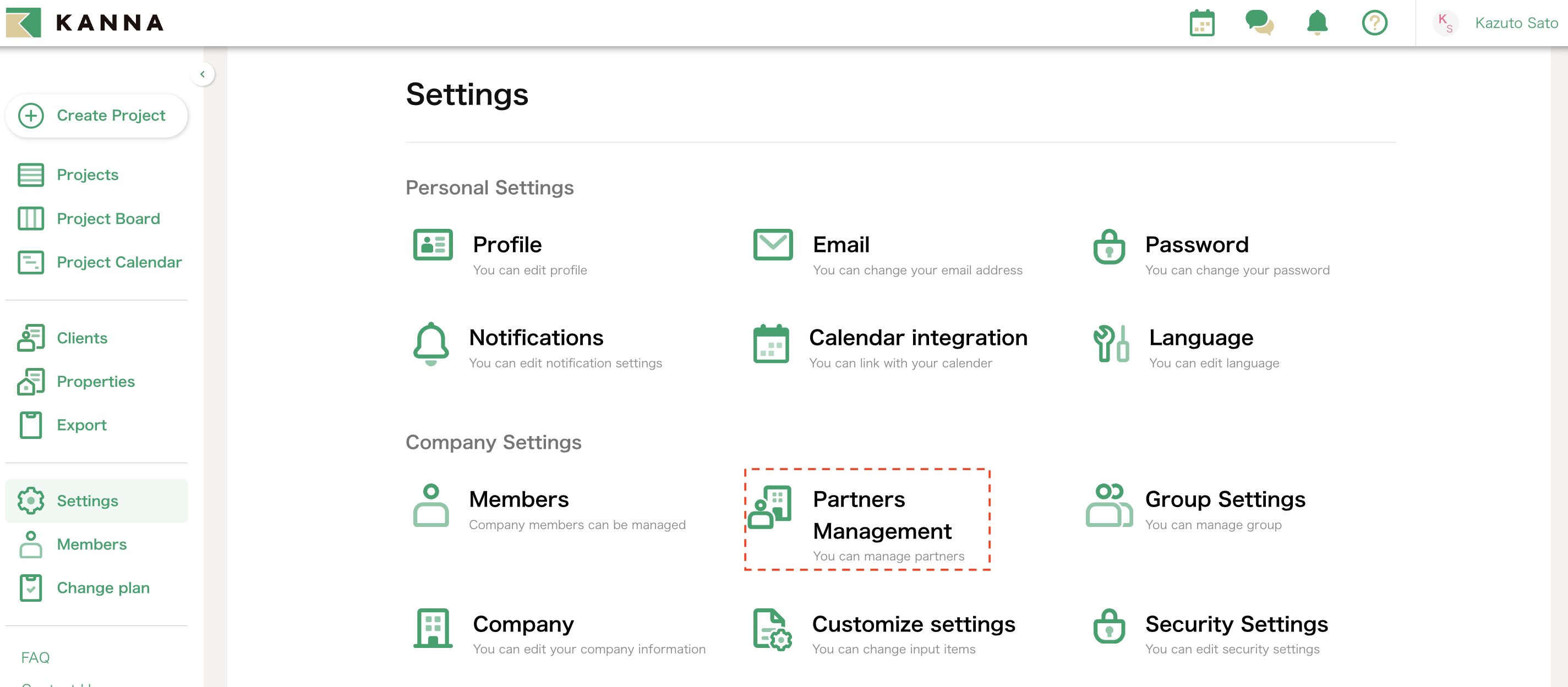 How to connect with external users (Partners Management) – KANNA FAQ