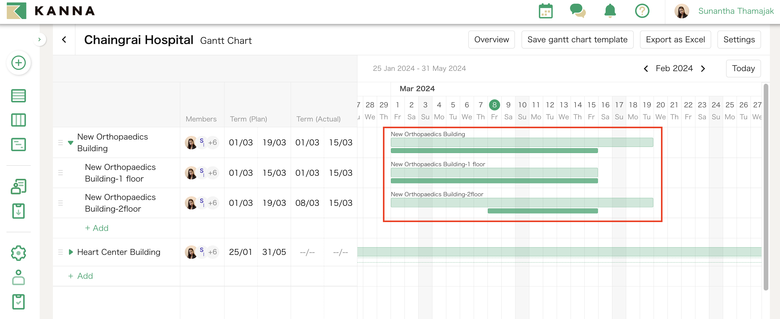 Enable the gantt chart summary function – KANNA FAQ