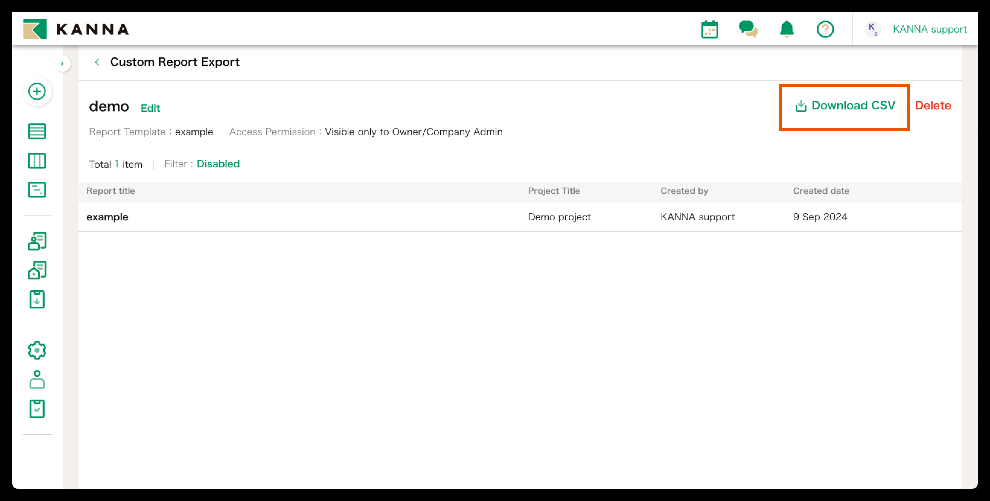 Exporting Report Data [KANNA Report] – KANNA FAQ