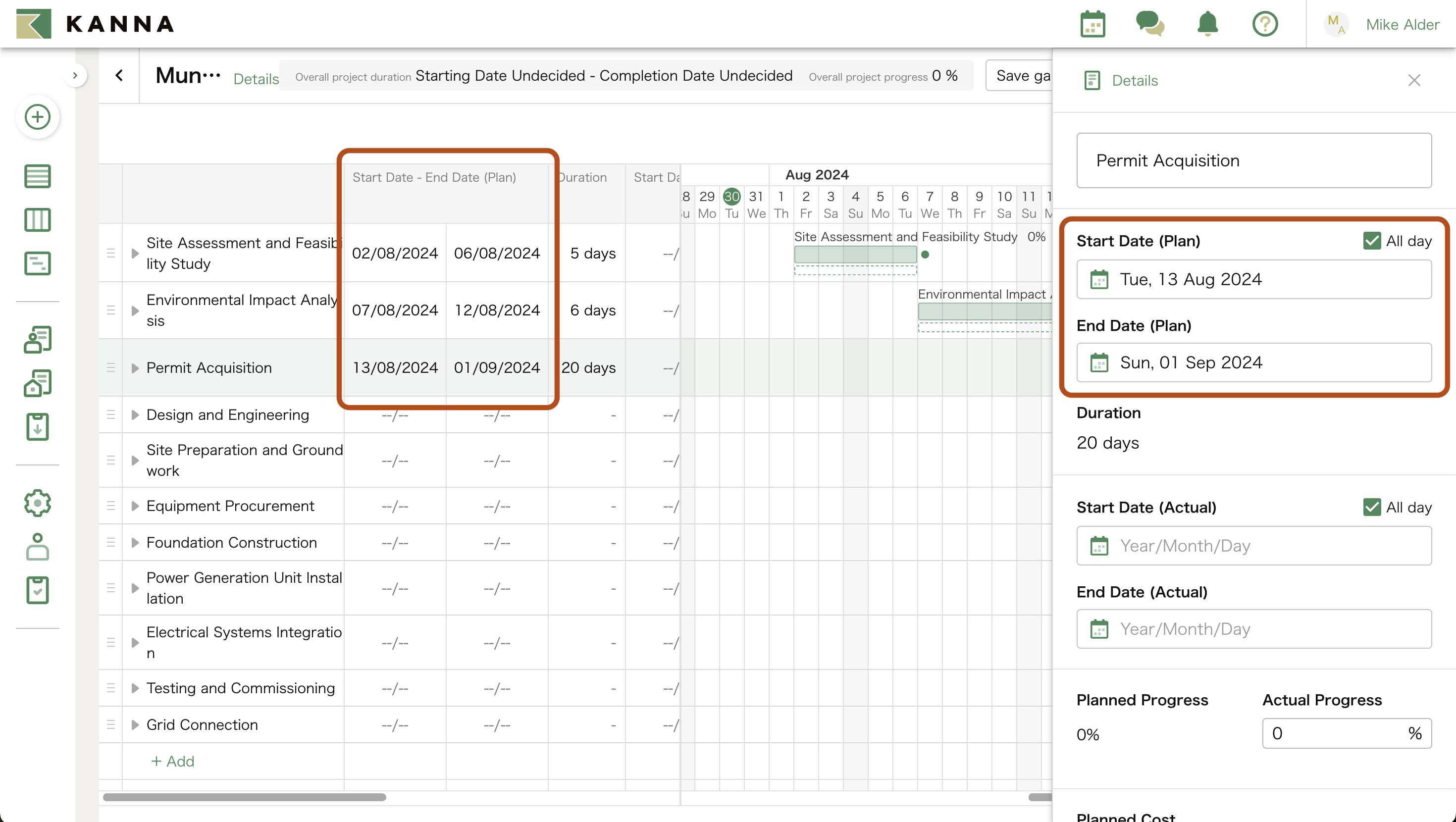 การจัดการต้นทุนและการติดตามความก้าวหน้าใน Gantt Charts – KANNA FAQ