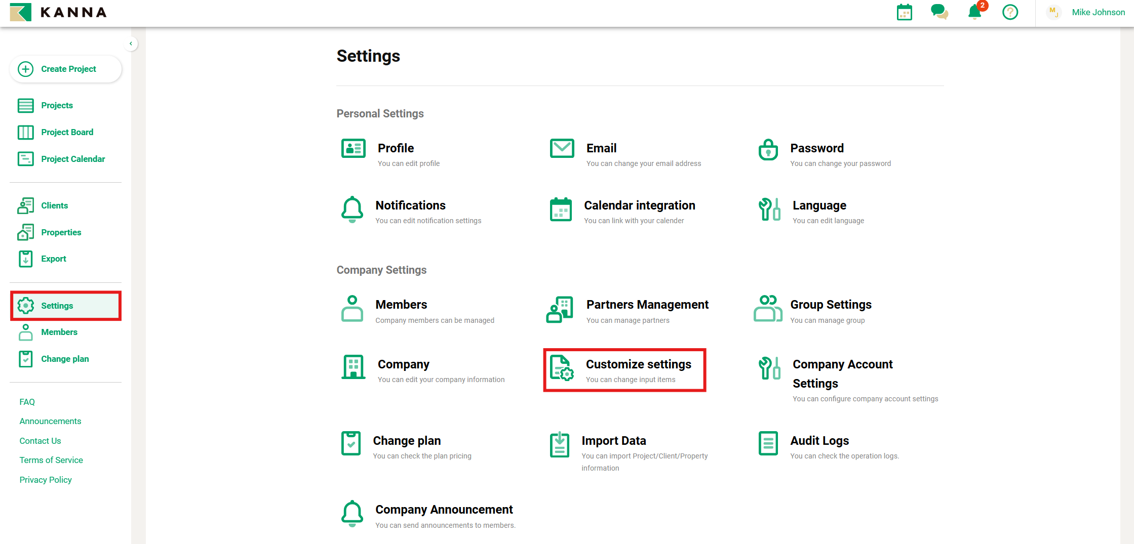 Customizing the Reporting Feature – KANNA FAQ