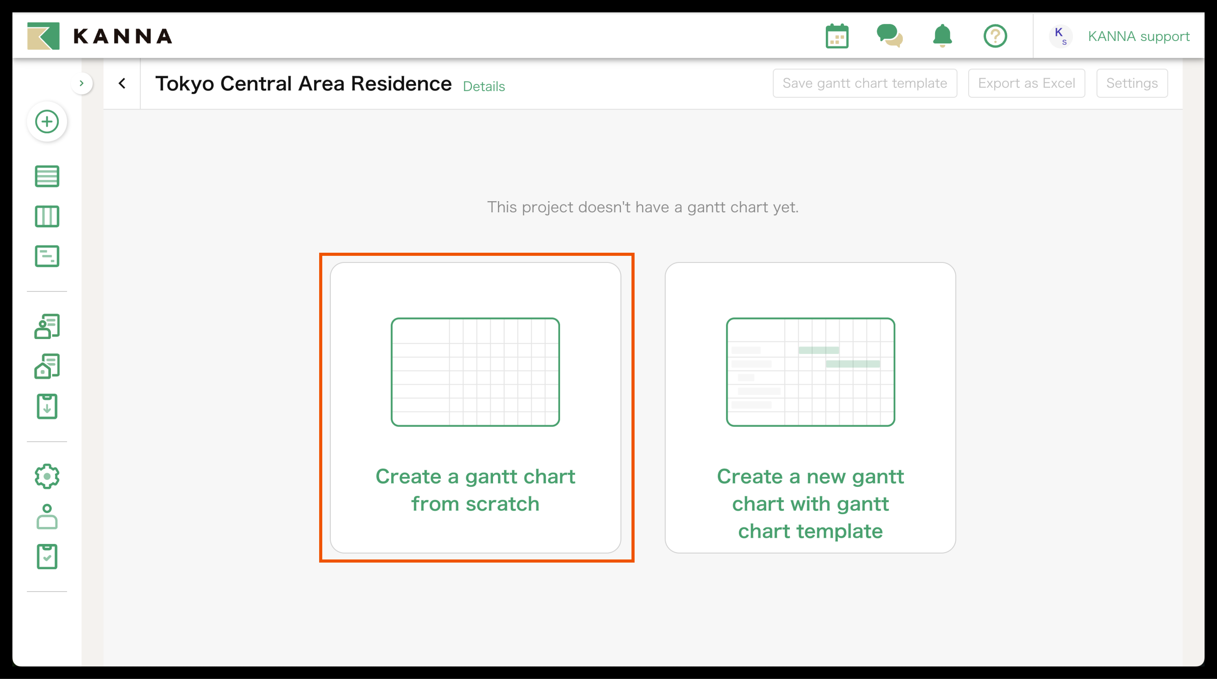 The Gantt Chart feature – KANNA FAQ