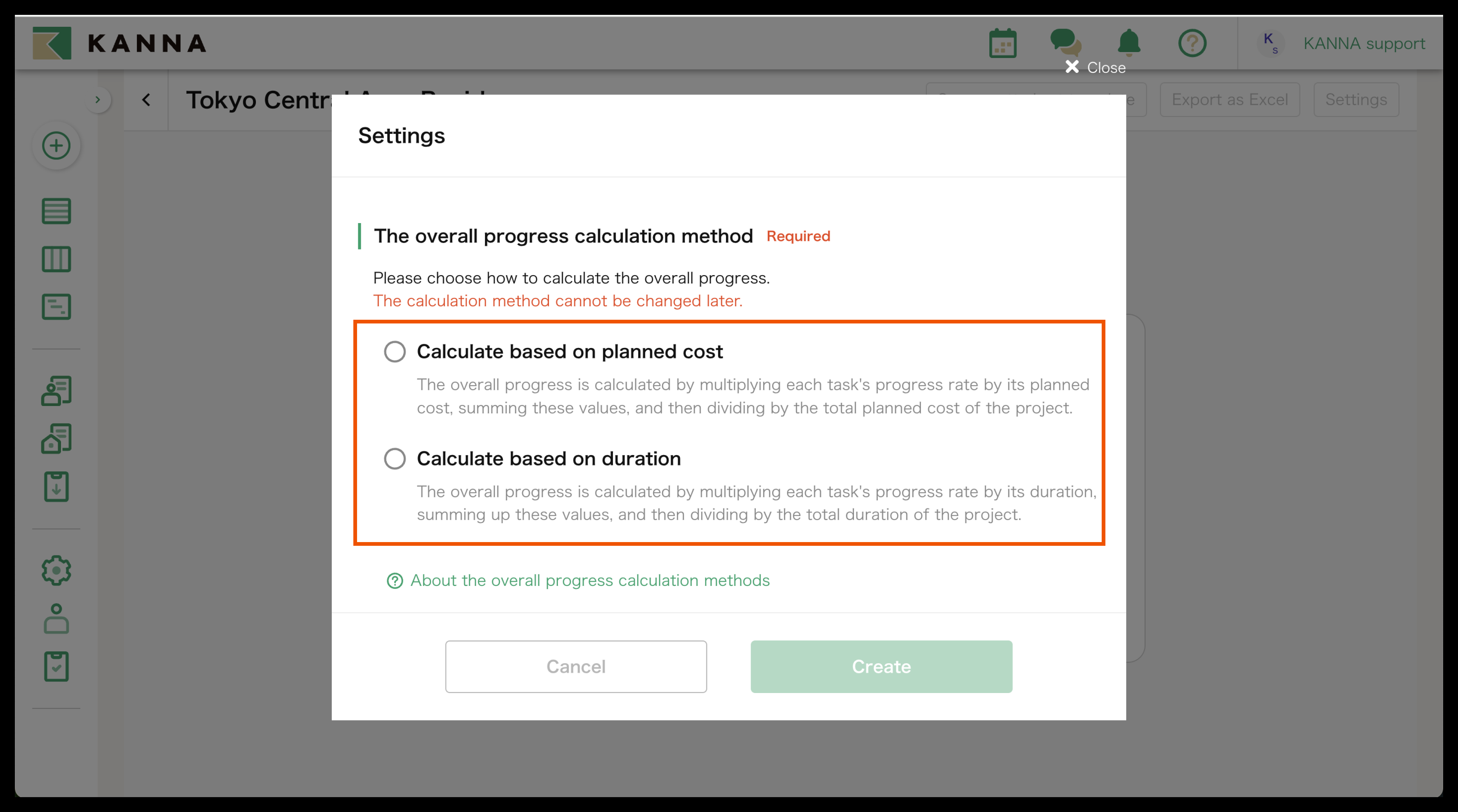 The Gantt Chart feature – KANNA FAQ