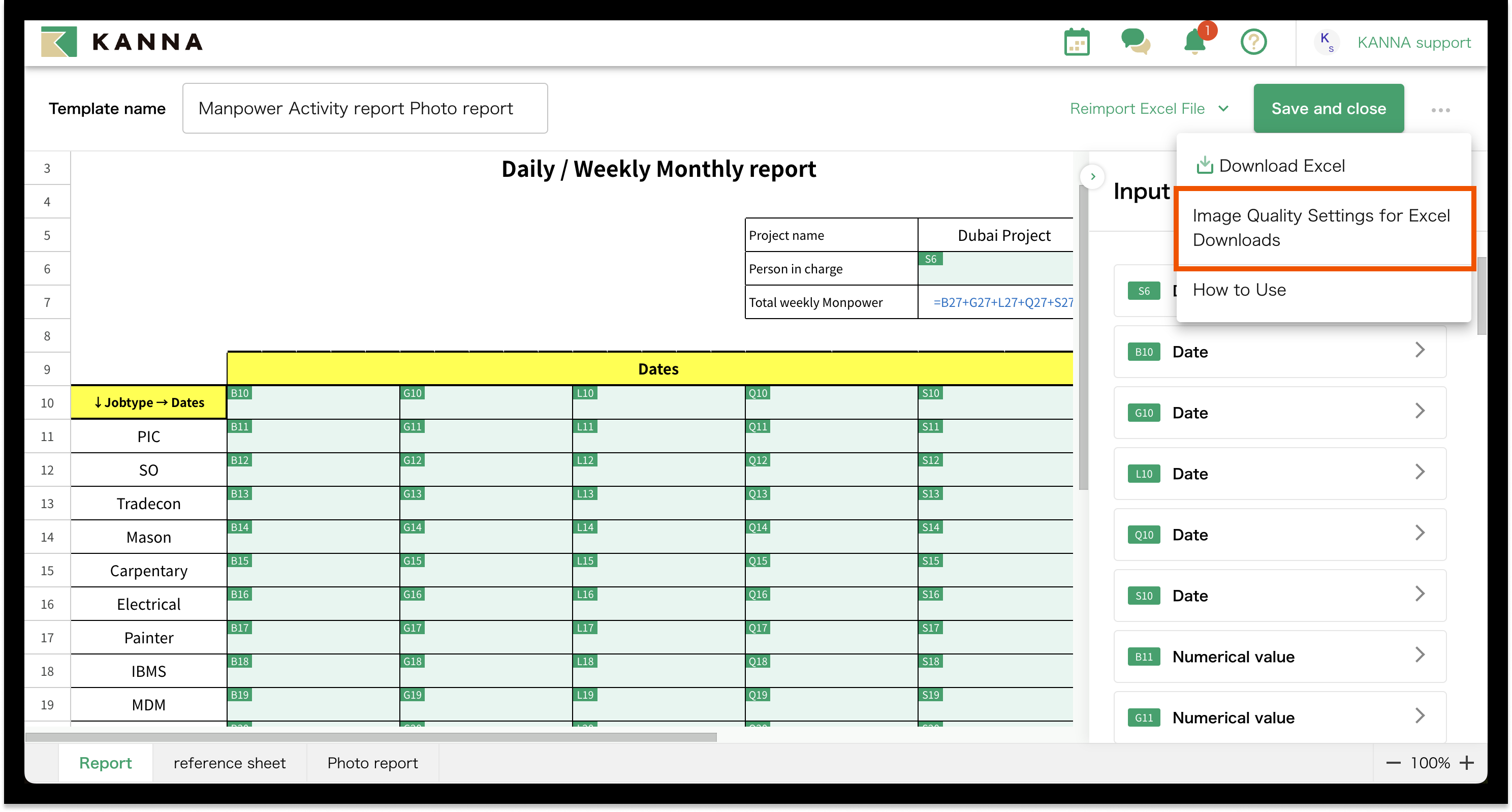 Report Template Settings 【KANNA Report】 – KANNA FAQ