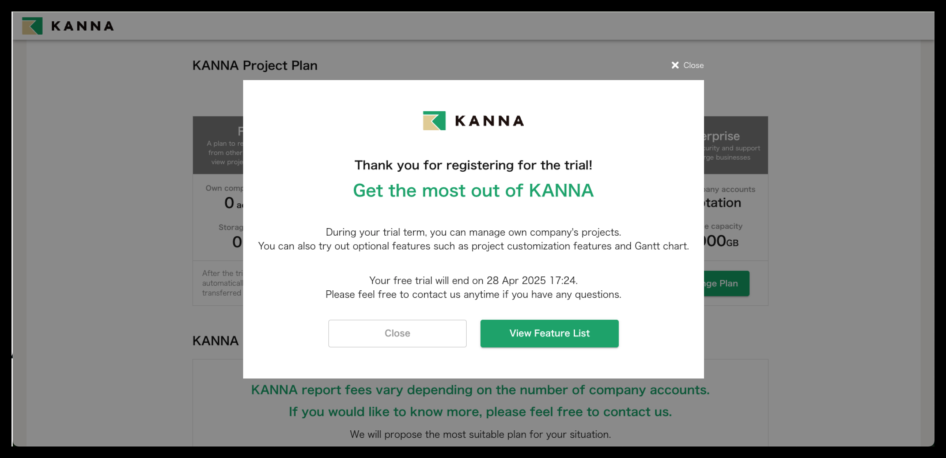 Free Trial – KANNA FAQ